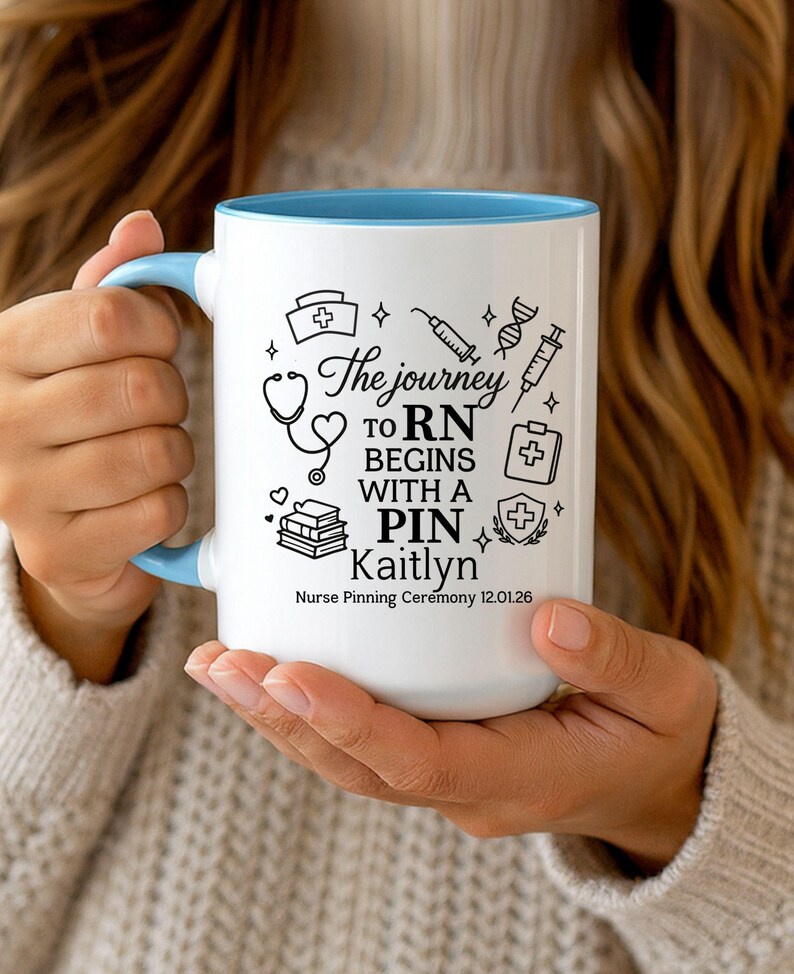 Registered Nurse Pinning Ceremony Gift, Custom RN Student Coffee Mug ...