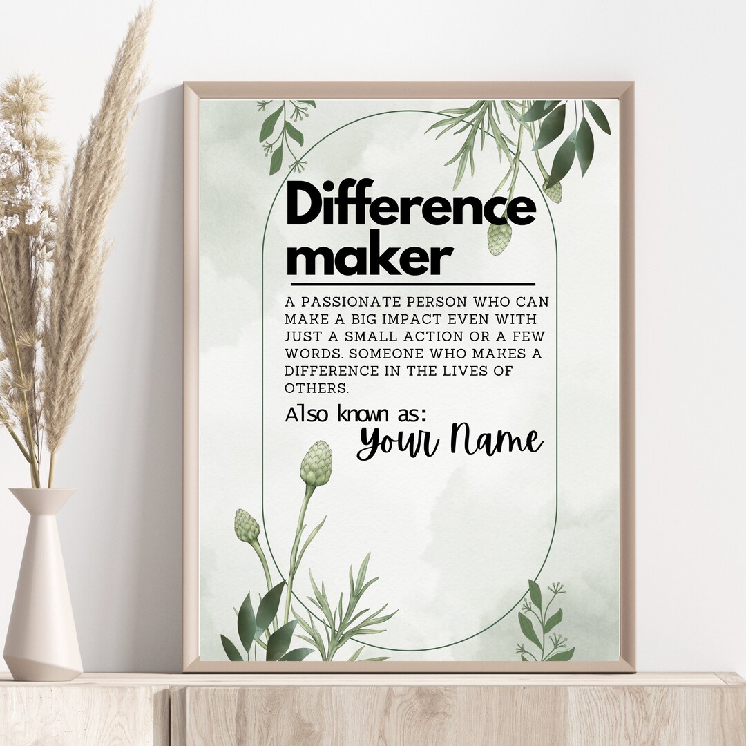 Personalized Difference Maker Gifts for Boss Sign, Appreciation Gifts ...