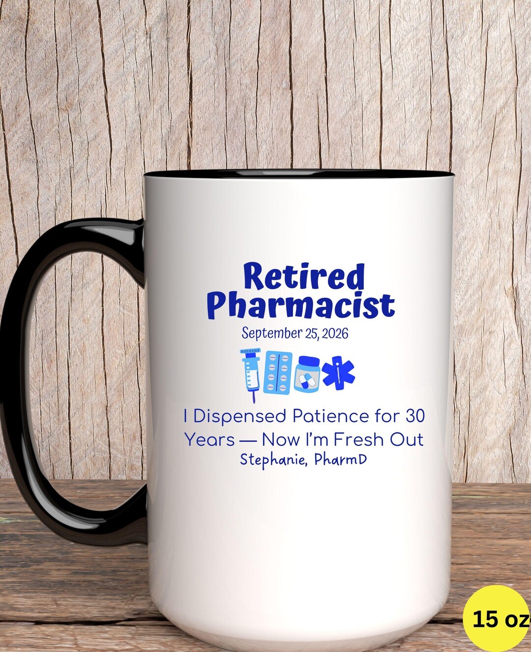 Pharmacist Retirement Gift, Custom Appreciation Coffee Mug, Pharmacist ...