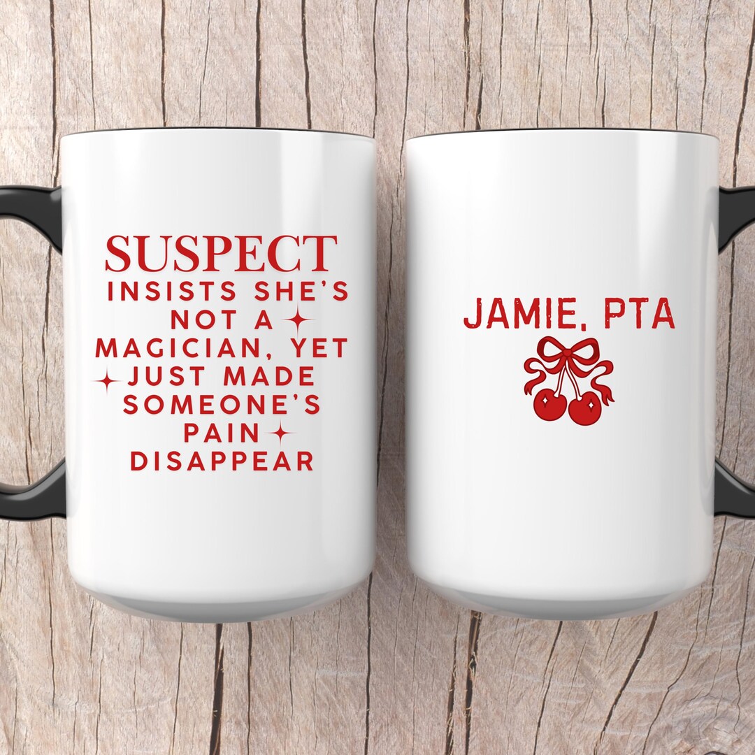 Funny Suspect Claims Physical Therapy Gift, Personalized Coffee Mug for ...