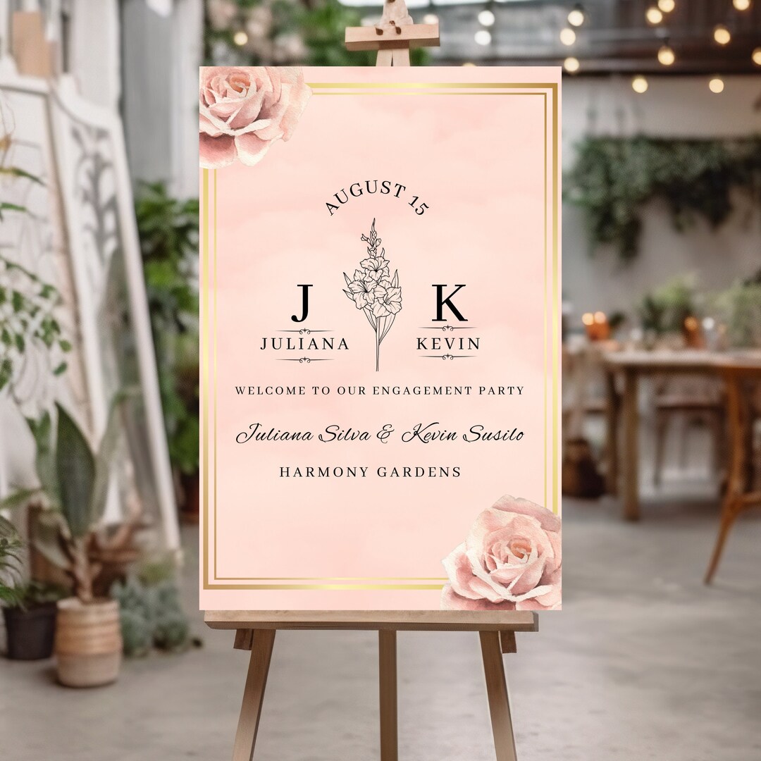 Engagement Party Sign, Poster, Engagement Party Decoration ...