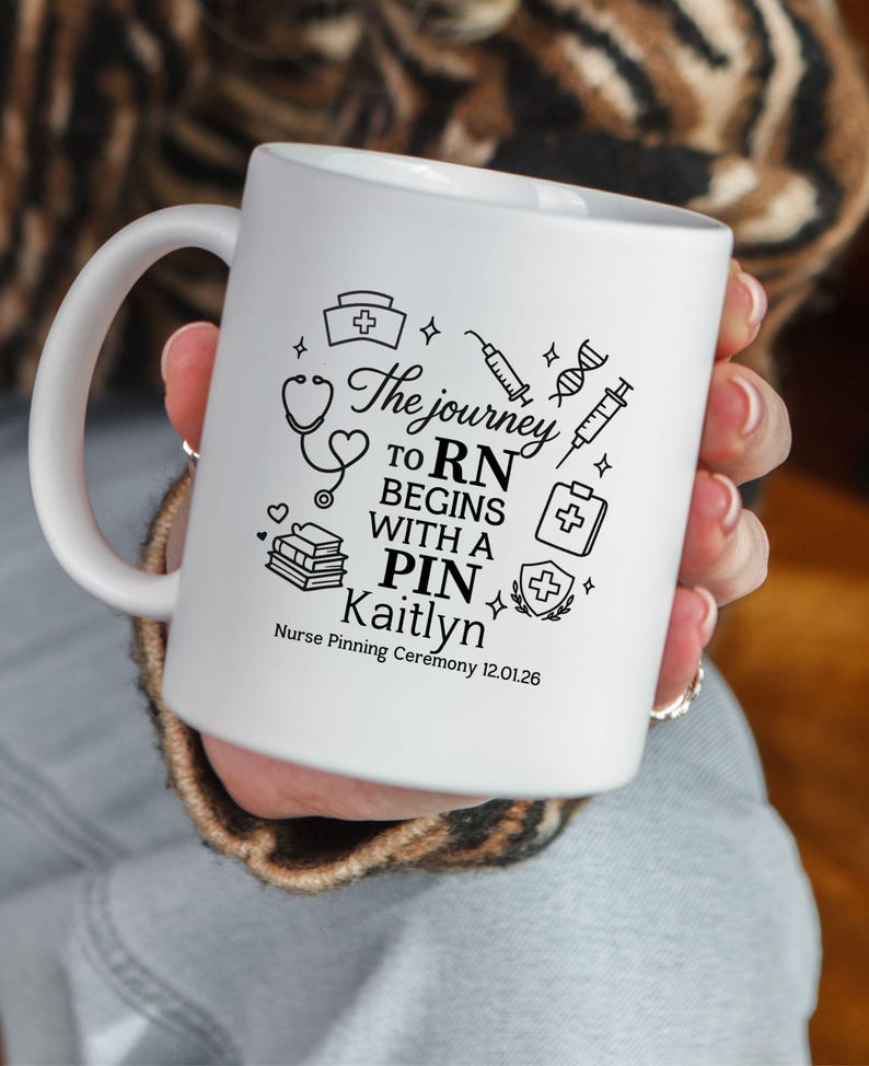Registered Nurse Pinning Ceremony Gift, Custom RN Student Coffee Mug ...