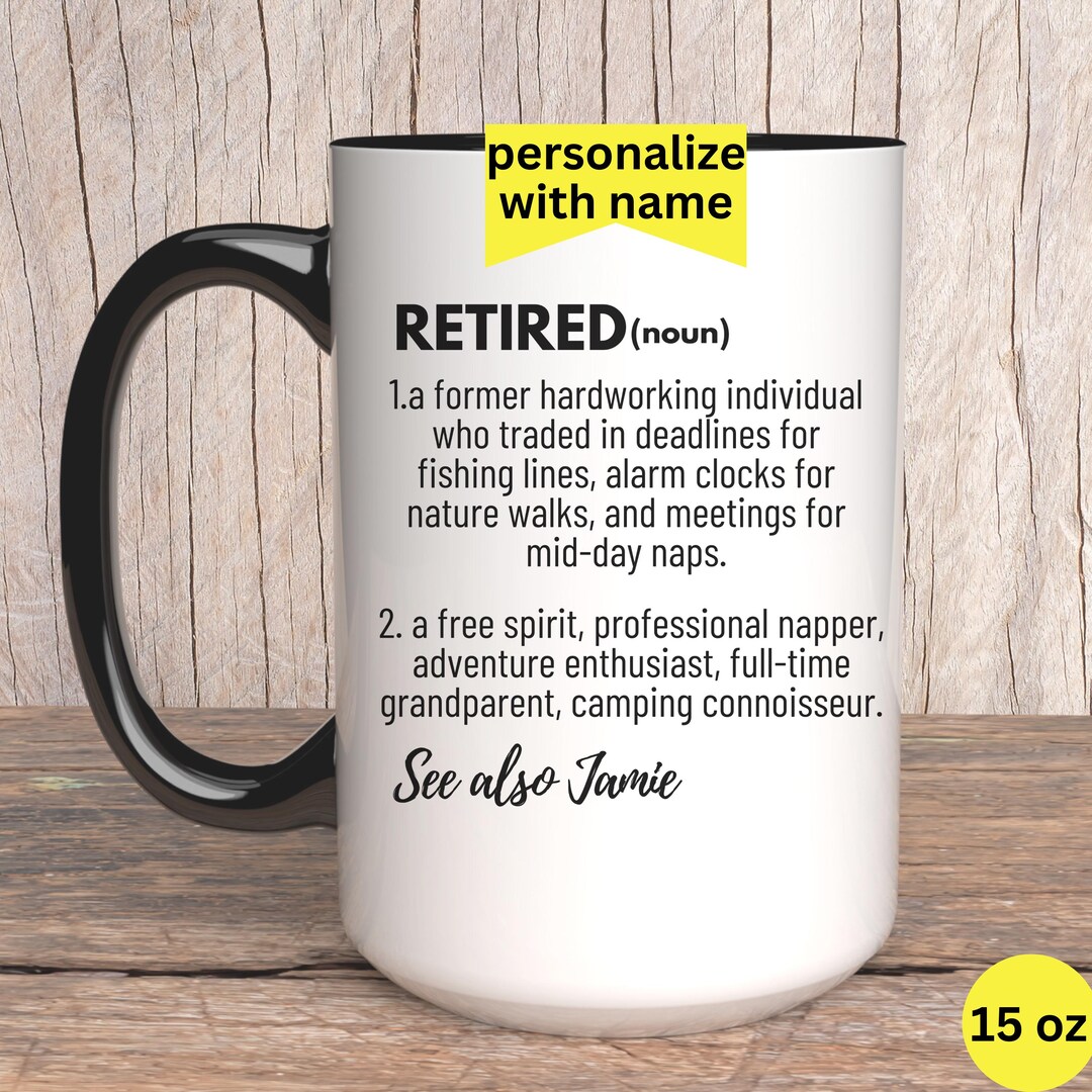 Custom Retirement Gift for Coworker, Camper Retired Definition Boss ...