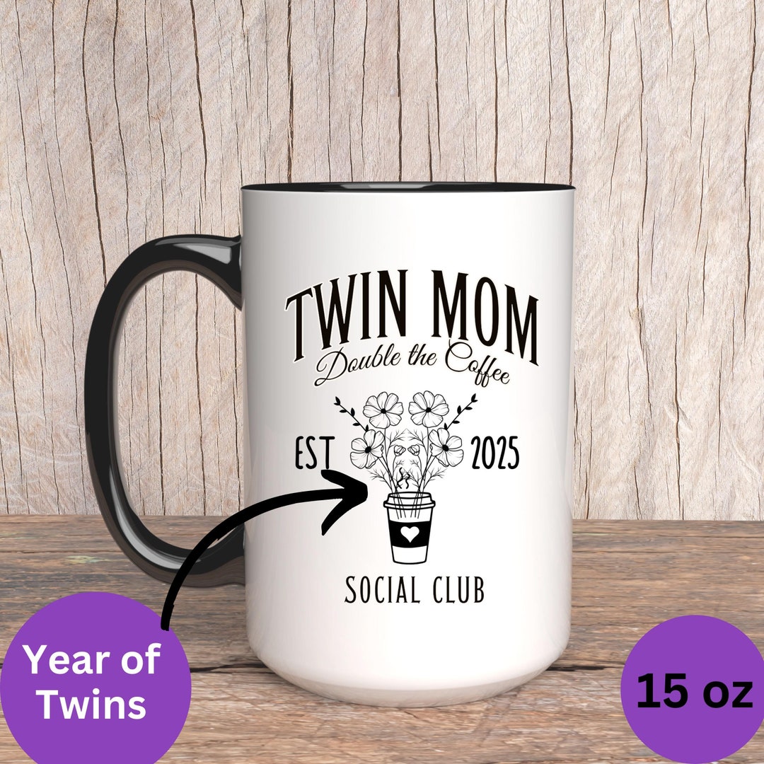 Personalized Twin Mom Gift, Custom Twin Boy Girl Mug Gift for Mom ...