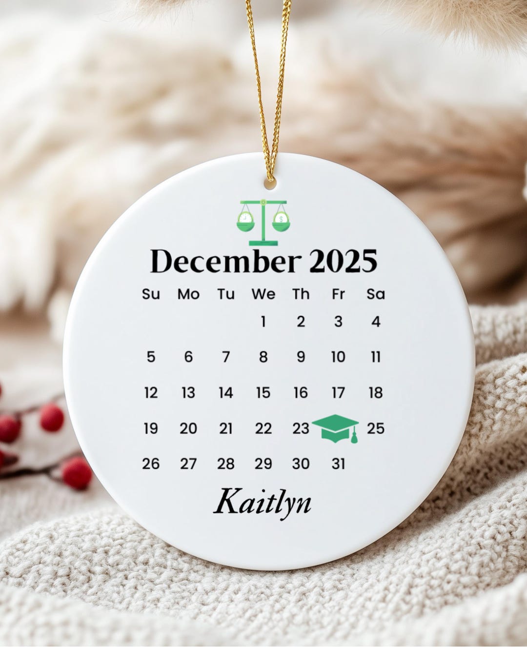 Personalized CPA Graduation Ornament, Custom Future Accountant Gift ...