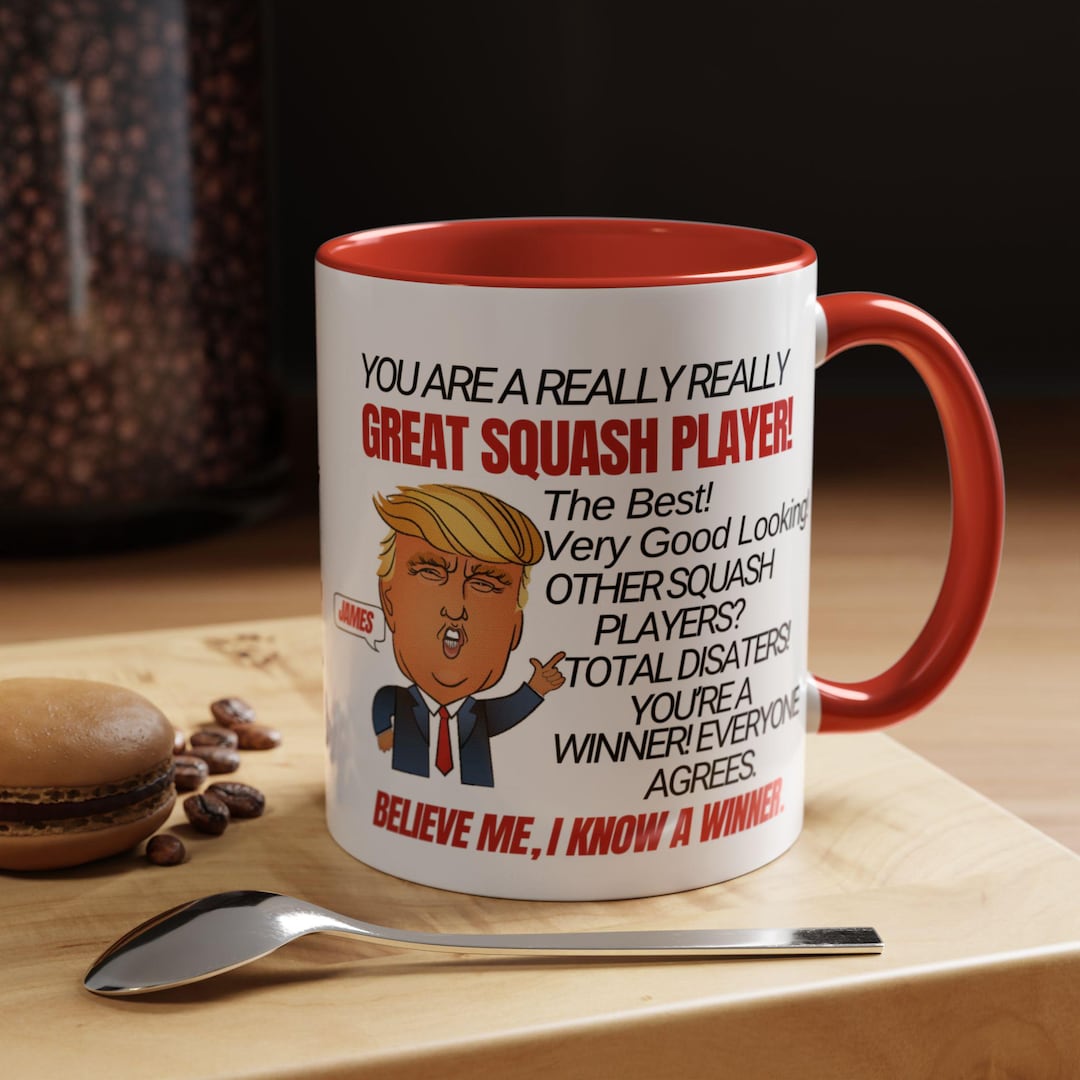 Personalized Squash Player Gift for Dad Trump Republican Squash Player ...