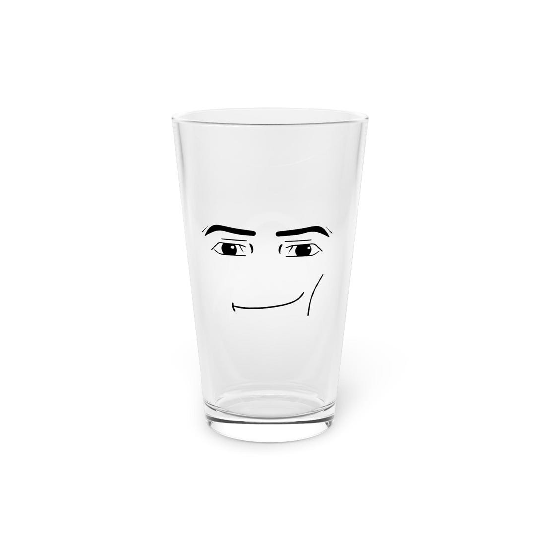 Roblox Man Face Pint Glass - Etsy