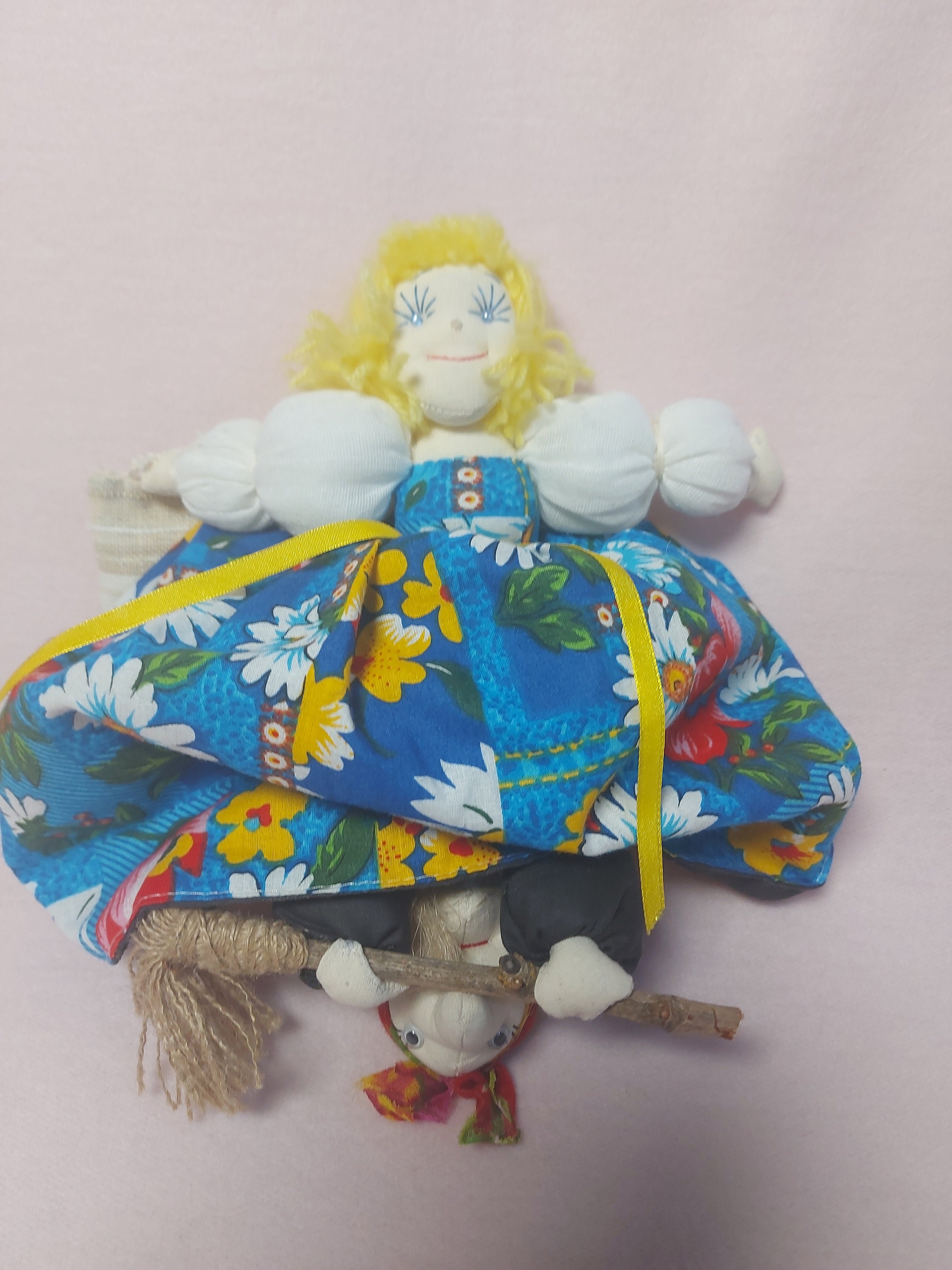 Two Dolls in One, Two Headed Topsy Turvy Doll, Witch and Nice Girl ...