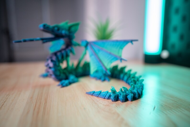 Articulated Flexible Dragon Toy, Stand Display, Dragon Gifts | 3D Print ...