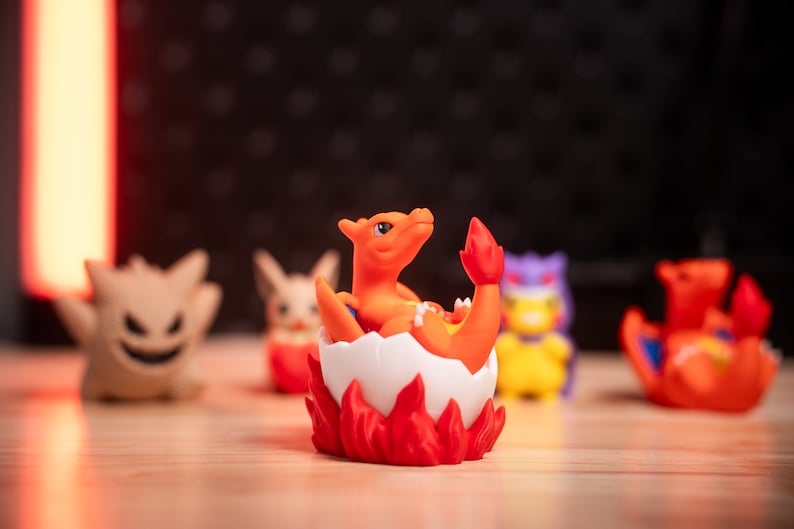 3D Printed Easter Egg Charizard, Pokemon Miniature Figure - Etsy
