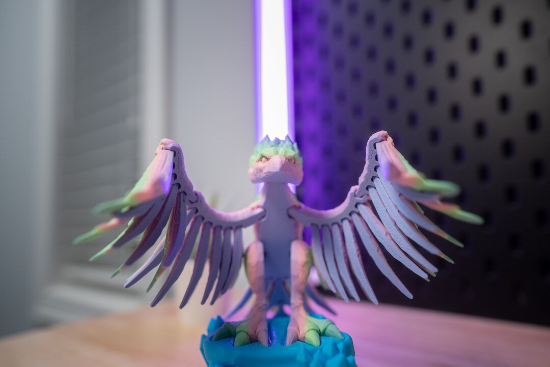 Articulated Flexible Phoenix Toy, Hand Paintable Collectibles, Stand ...