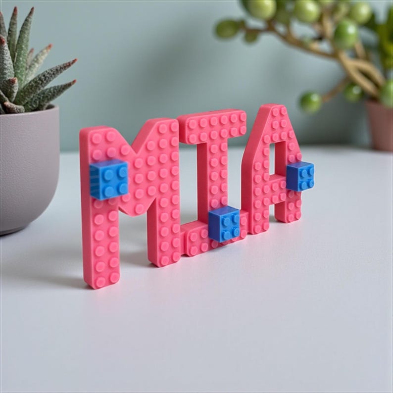 Custom Brick Name Sign, Lego Compatible, Kids Room Decor - Etsy