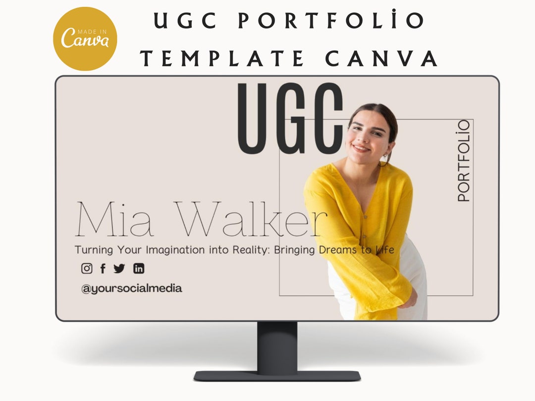 UGC Portfolio Template Canva Ugc Website Ugc Media Kit - Etsy
