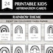 Affirmation Cards Kids Printable Black and White Rainbow - Etsy