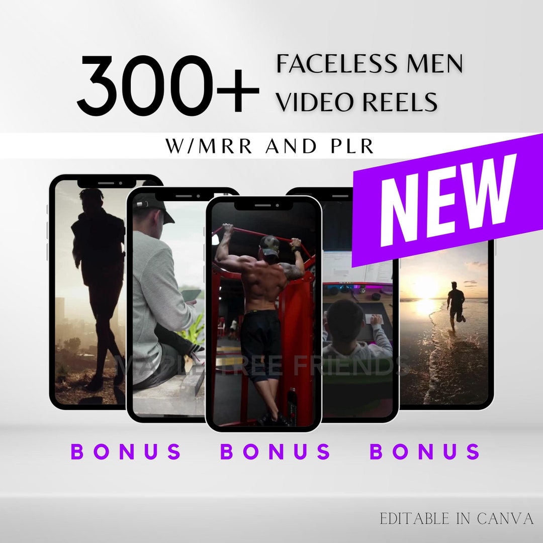 300+ Mens Faceless Aesthetic Reel Video Story Master Resell Rights (MRR ...