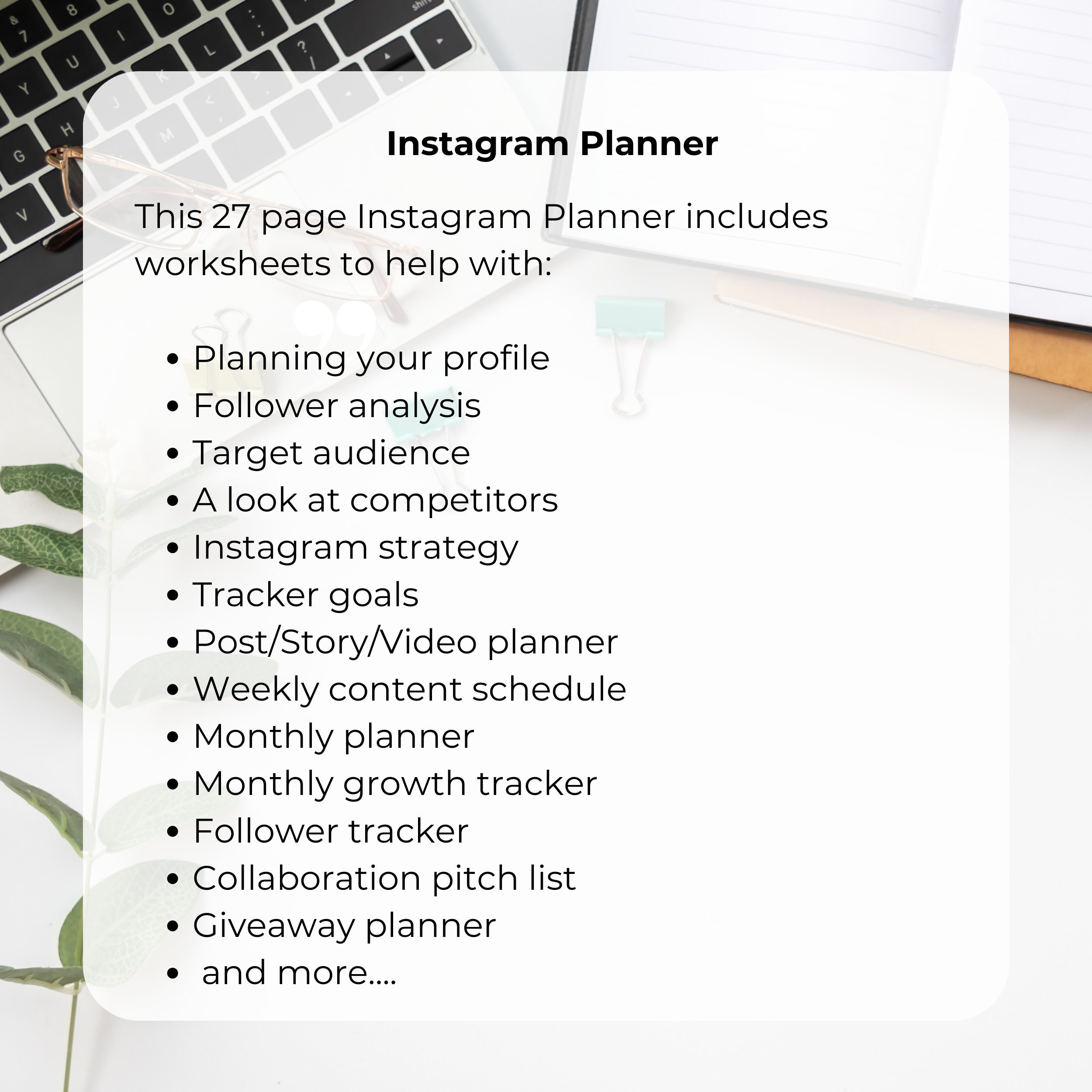Instagram Social Media Planner With Master Resell Rights (MRR) and ...