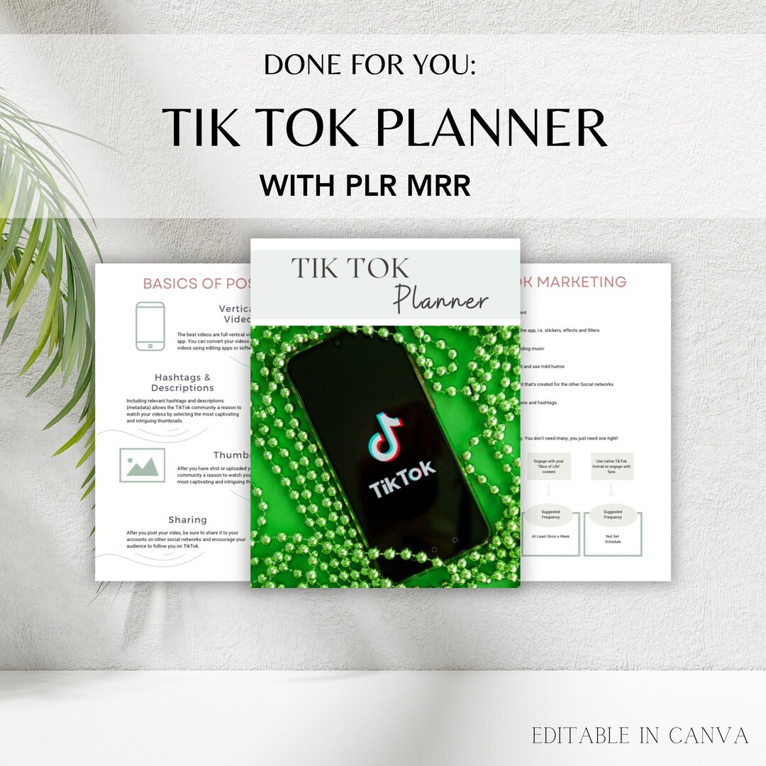Tik Tok Social Media Planner With Master Resell Rights (MRR) and ...