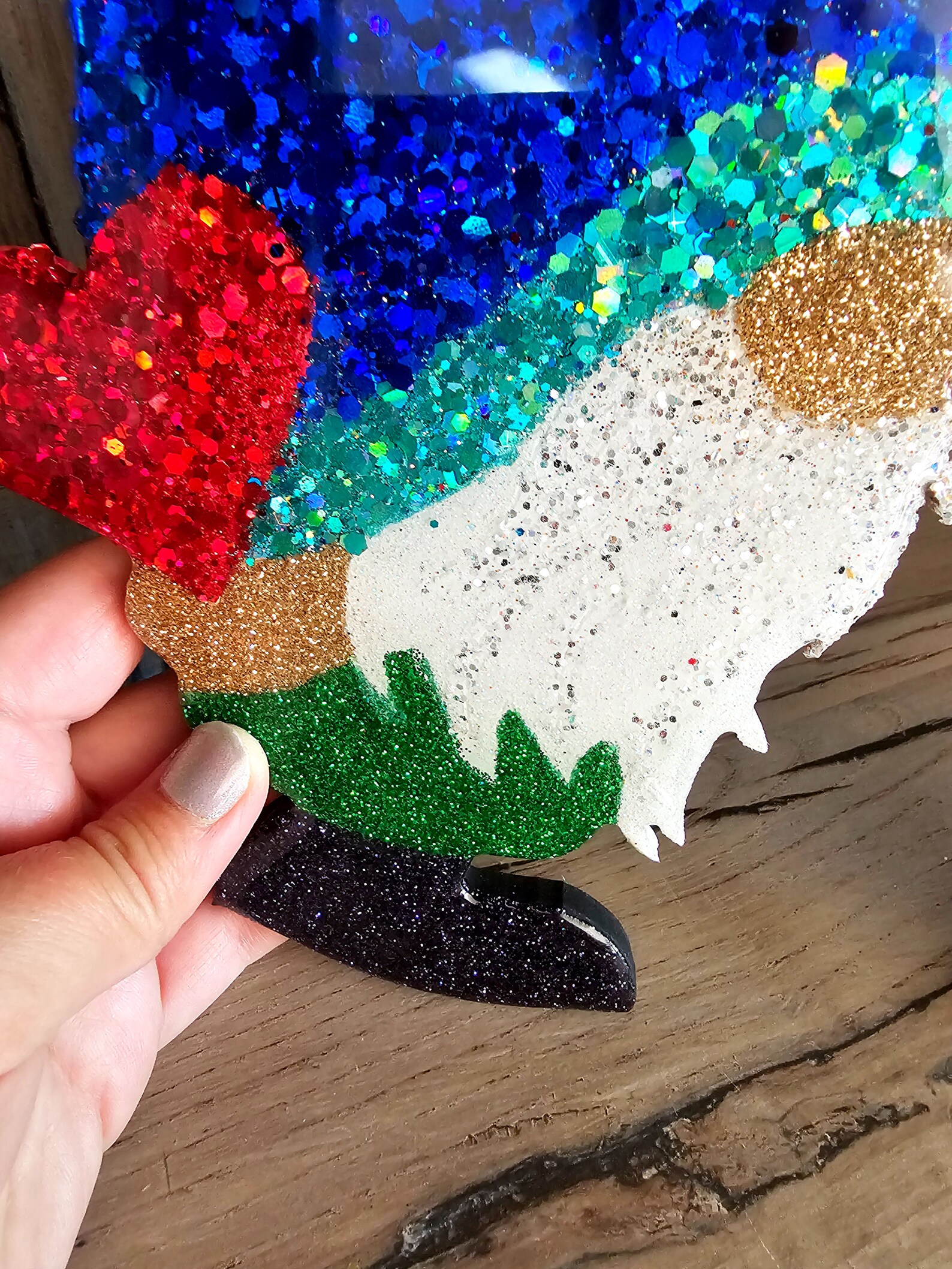 Kissing Knomes Glittery Wall Art With Epoxy Resin Finishing, Knome ...