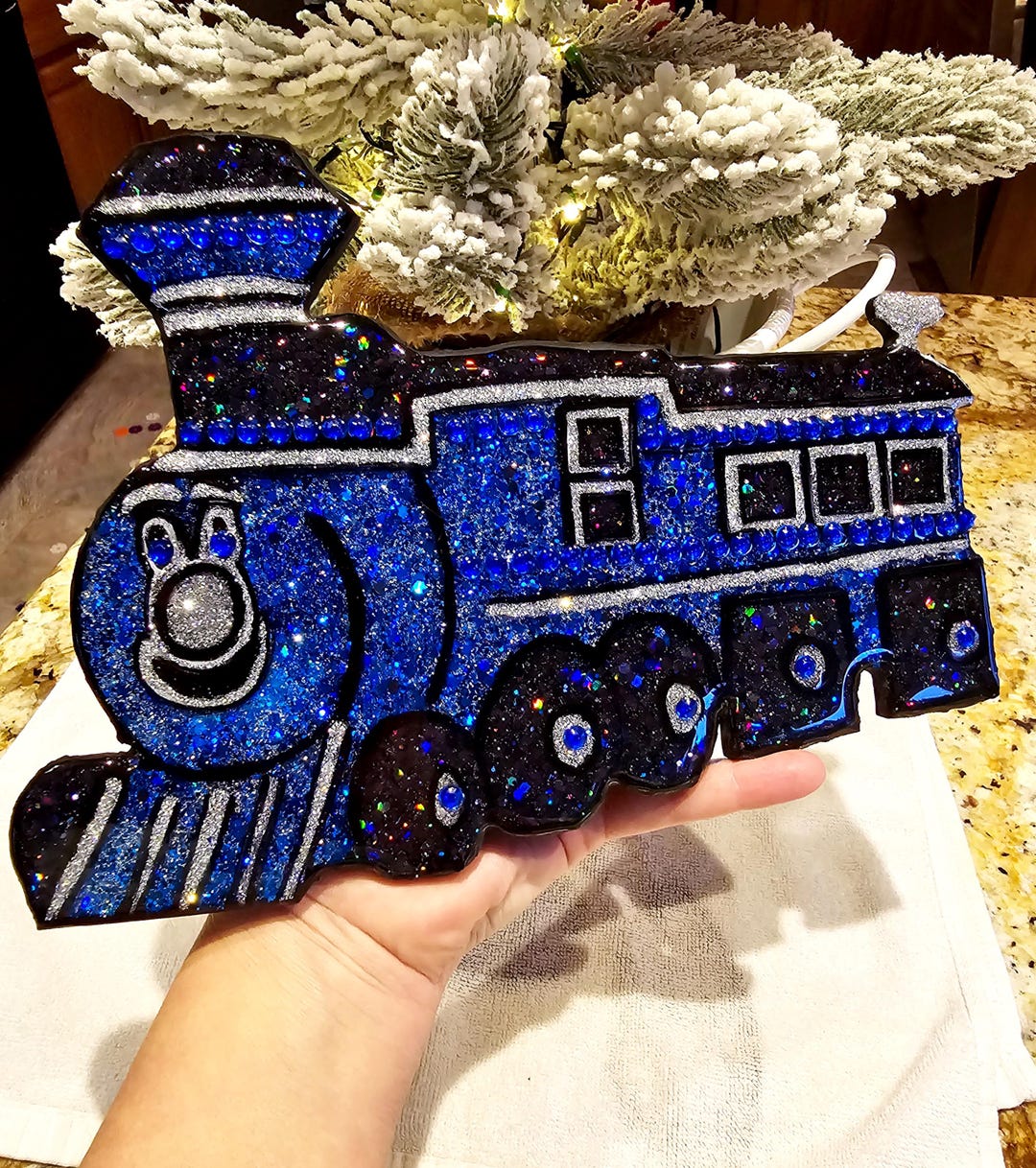 The Train With Square Wheels Misfit Toy Wall Art With Glitter, Gems ...