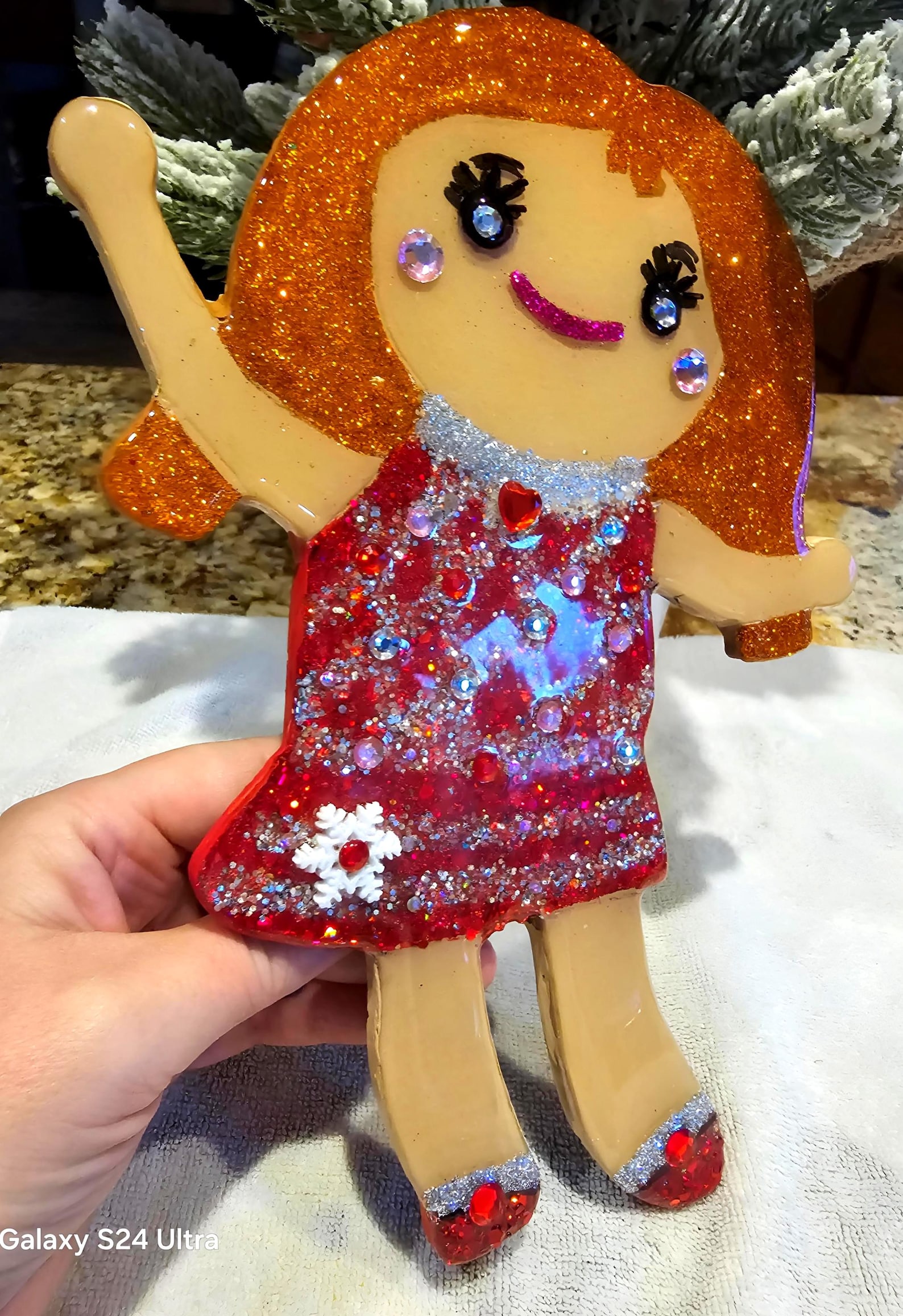 Dolly Misfit Wall Art With Glitters, Rhinestones and Epoxy Resin ...