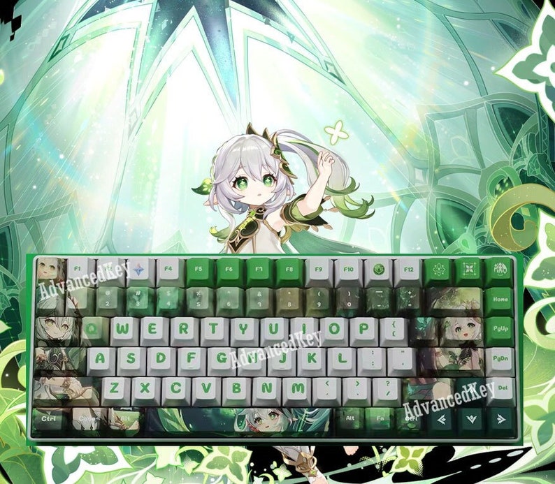 Genshin Impact Nahida Keycap Set 136 PBT Dye Sublimation Key Caps for ...