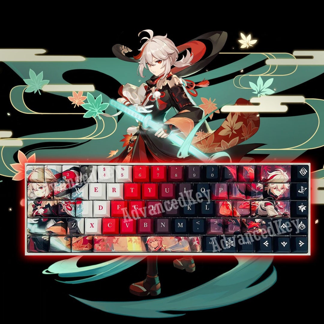 Genshin Impact Kazuha Keycap Set 137 PBT Dye Sublimation Key Caps for ...