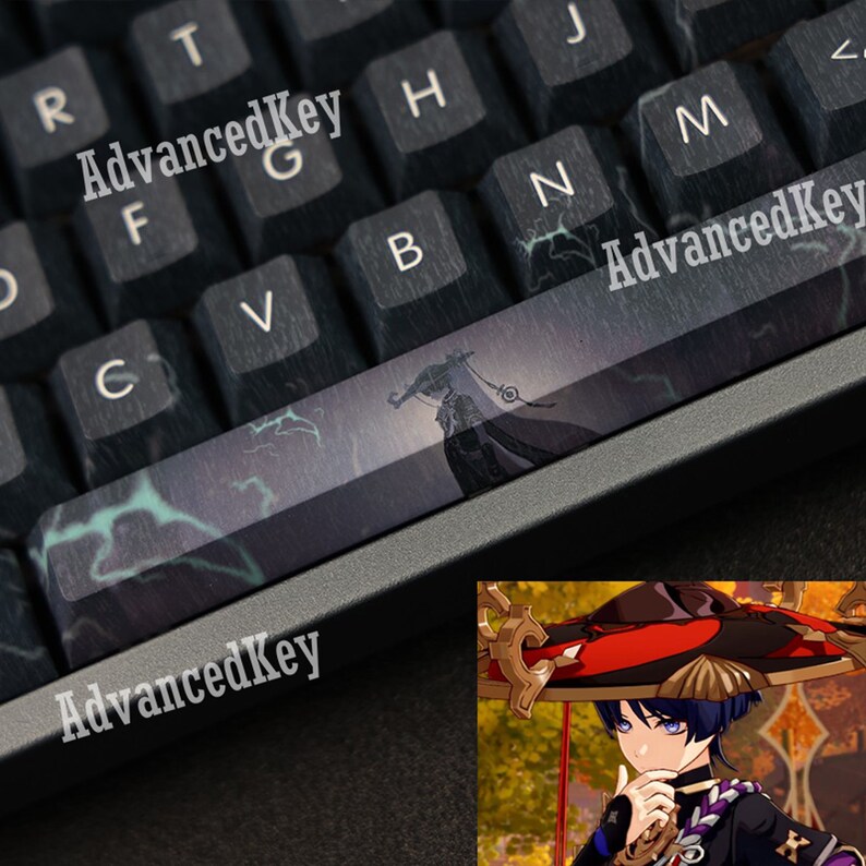 High-res Genshin Impact Wanderer Scaramouche Keycap Set 108 PBT ...