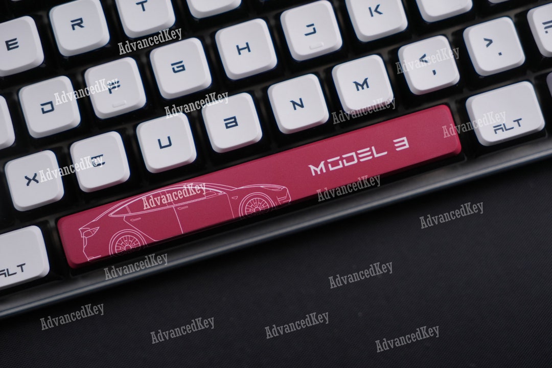 Tesla Model 3 Themed Keycap Set 124 PBT Dye Sublimation Key Caps Set ...