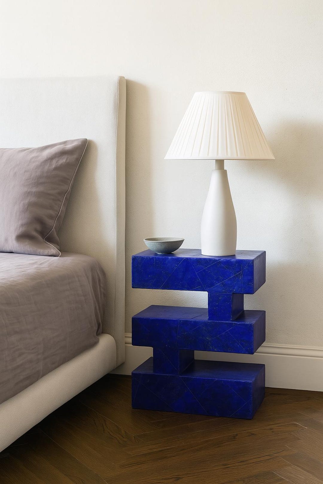 Lapis Lazuli Cube Table: Calacatta Viola Accent, Polished Stone - Etsy