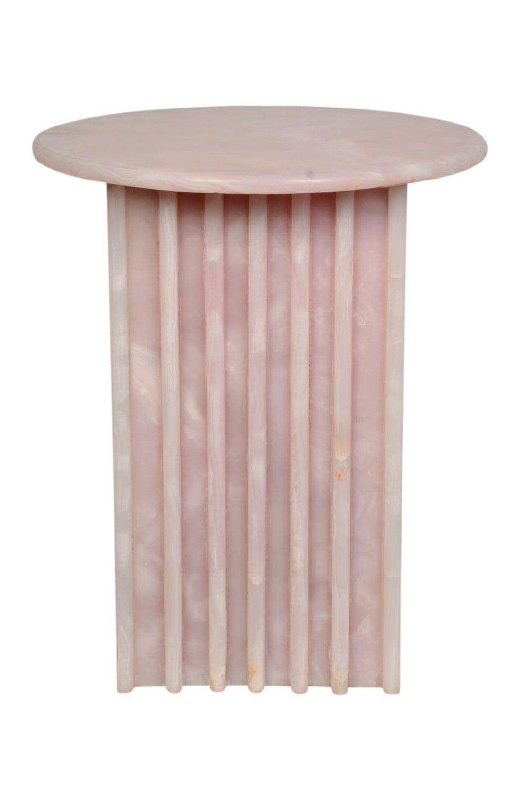 Natural Pink Onyx End Table: Handcrafted Plinth Side Table - Etsy