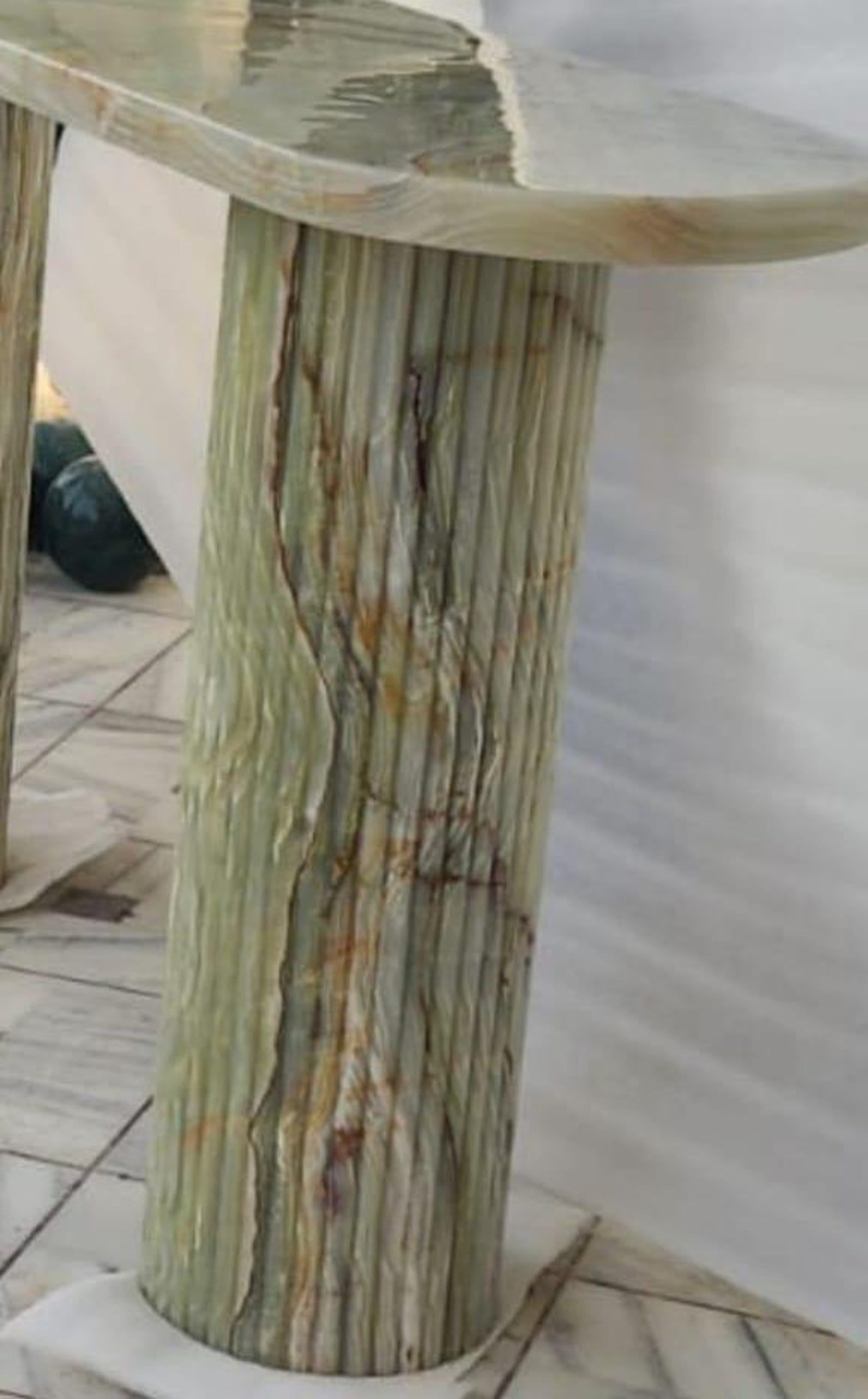 Green Onyx Console Table & Center Table, Onyx Bed Side Table, Corner Table, Onyx Plinth, Onyx ...