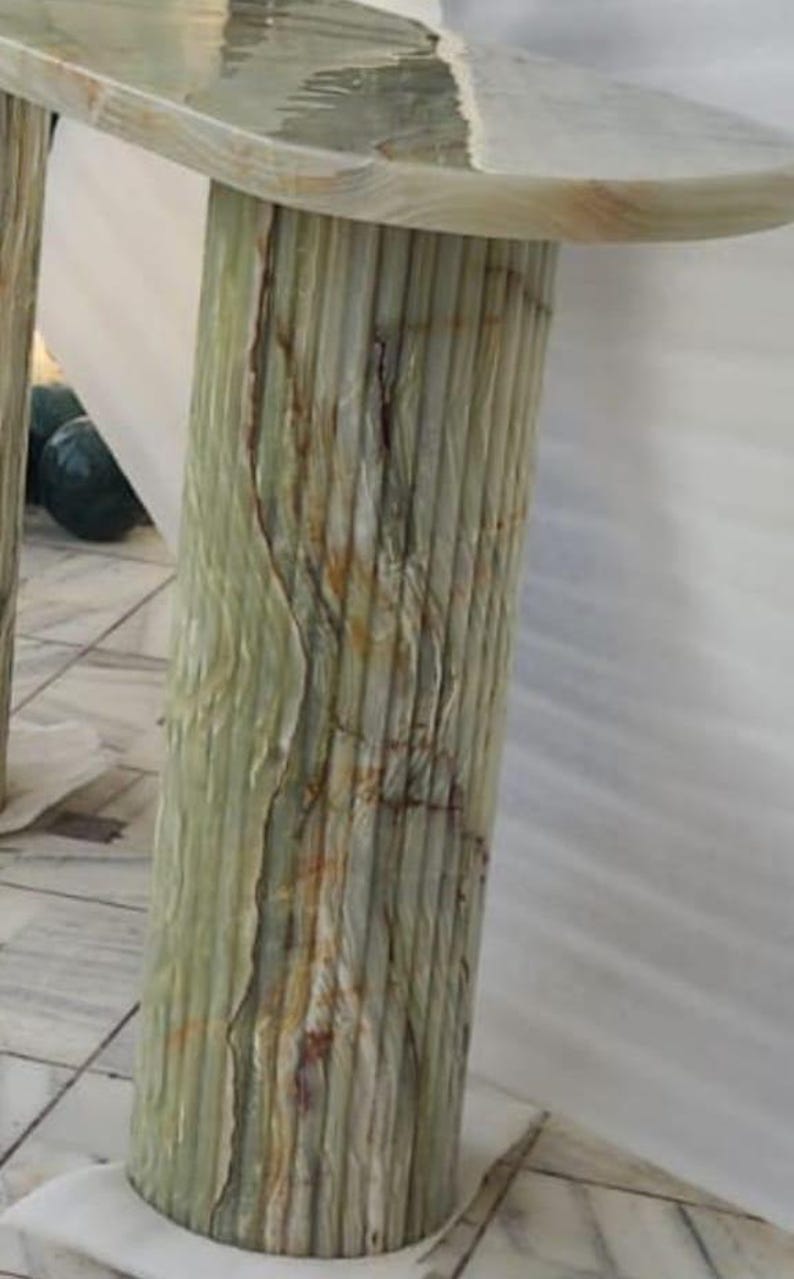 Green Onyx Console Table & Center Table, Onyx Bed Side Table, Corner Table, Onyx Plinth, Onyx ...
