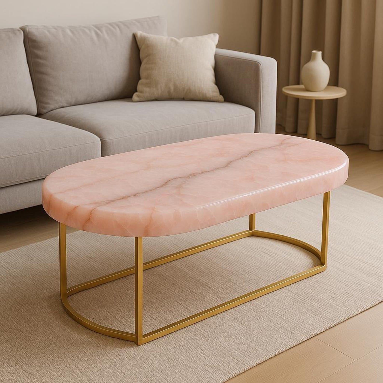 Matcha Bowloval Coffee Table, Kitchen Island & Bar Counter Top, Dining ...