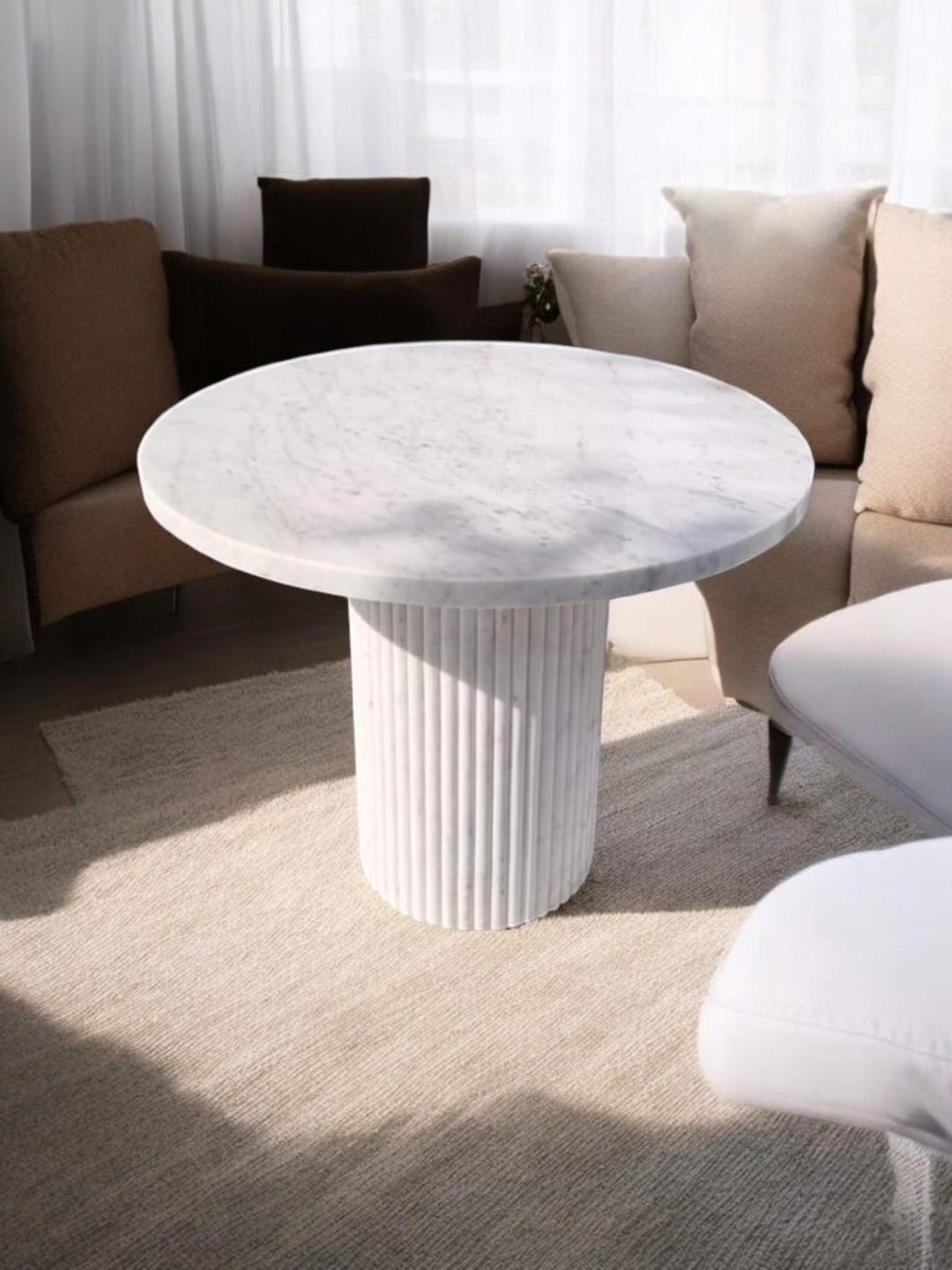 Carara Marble Coffee & End Table, Carara Marble Bed Side Table, Corner ...