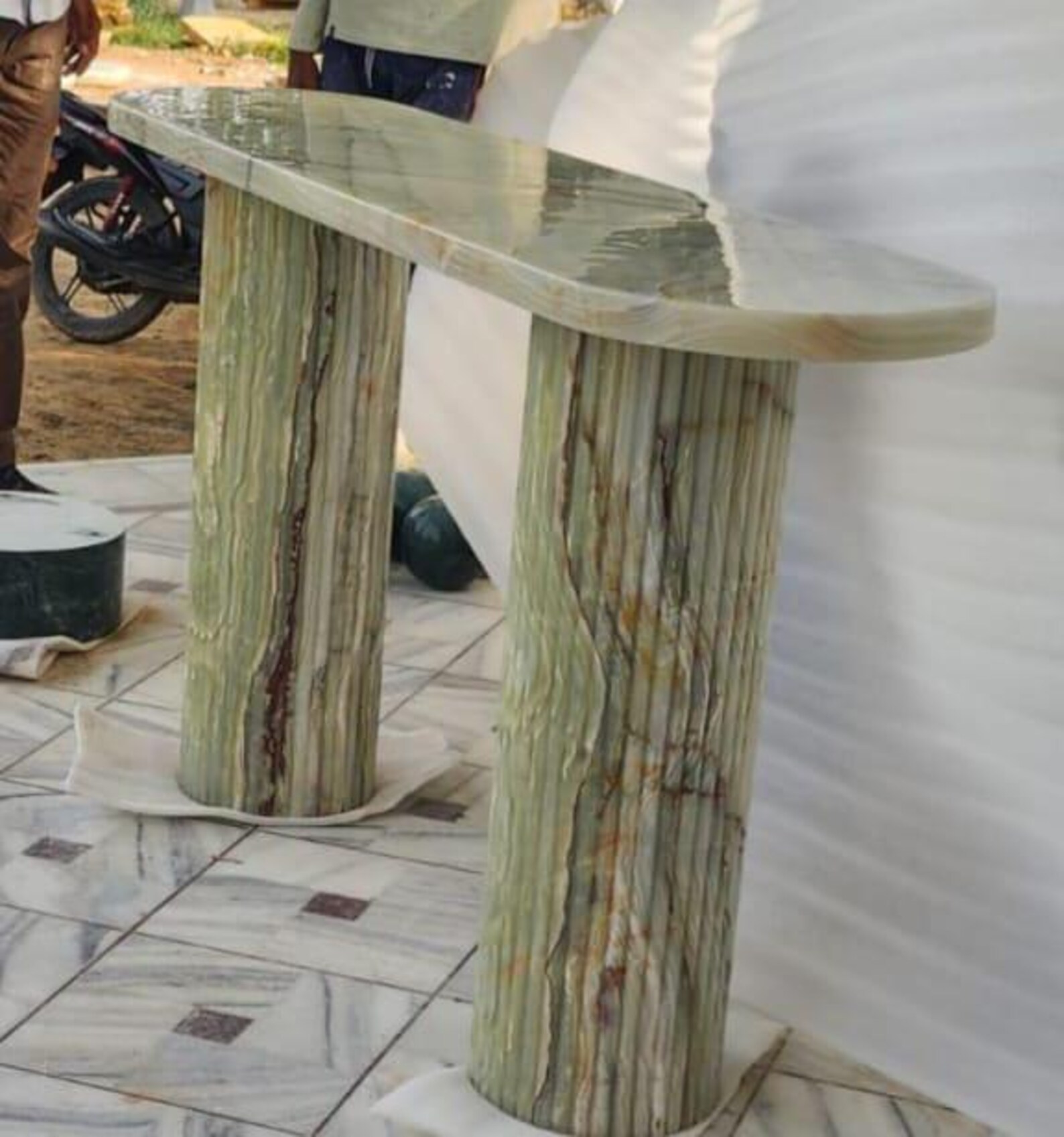 Green Onyx Console Table & Center Table, Onyx Bed Side Table, Corner ...