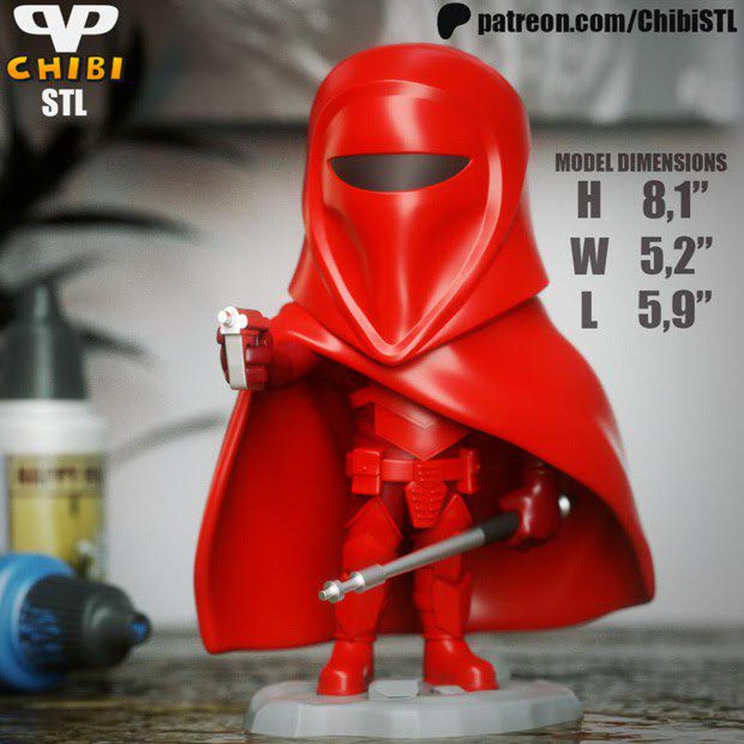 Chibi Imperial Guard - 8K 3D figure - Unpainted Model by Chibi stl ...