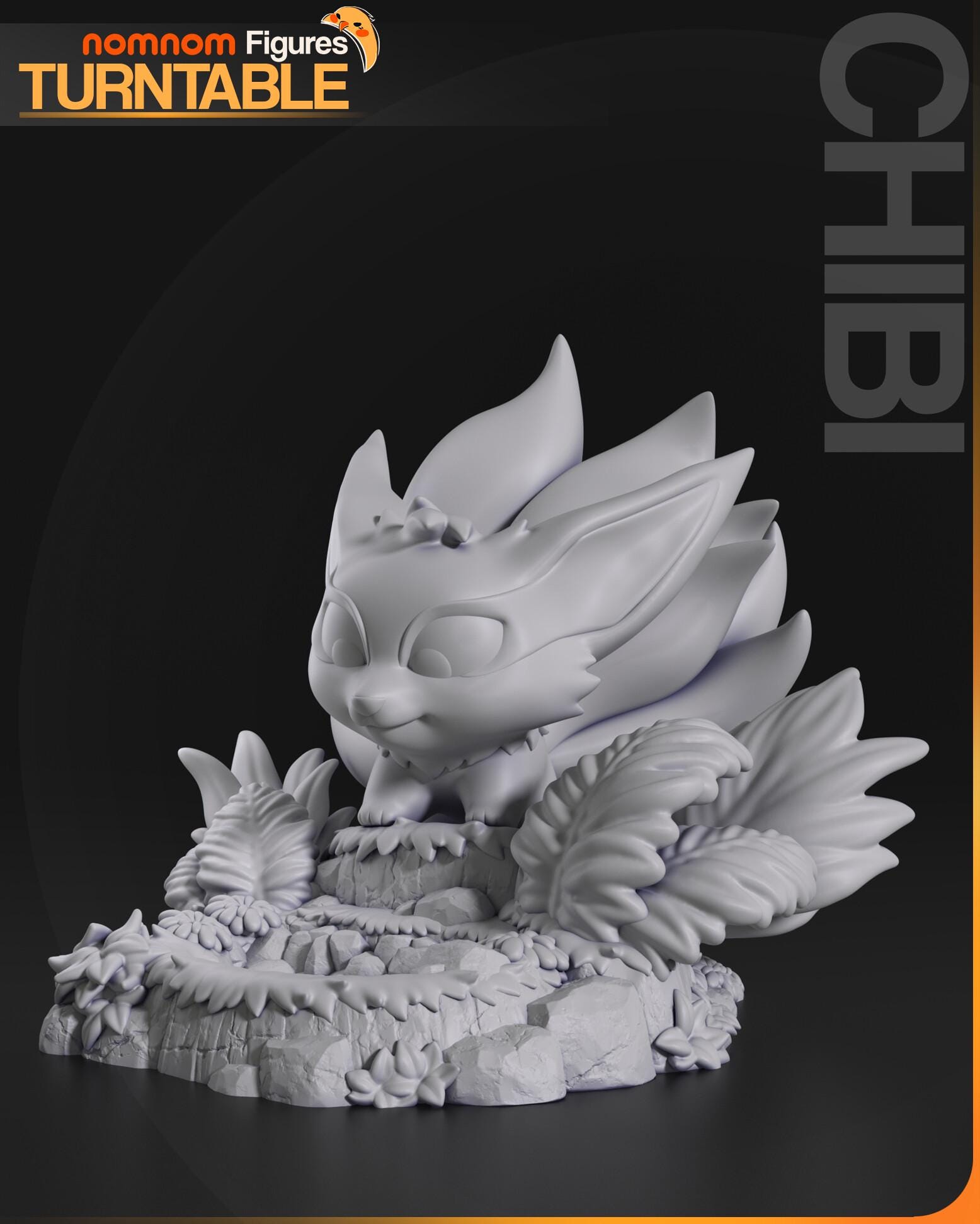 Chibi Kurama Naruto 8K 3D Figure-unpainted Model by NOMNOM FIGURES ...