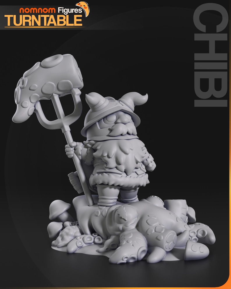 Chibi Senshi Dungeon Meshi 8K 3D Figure Unpainted Model by NOMNOM ...