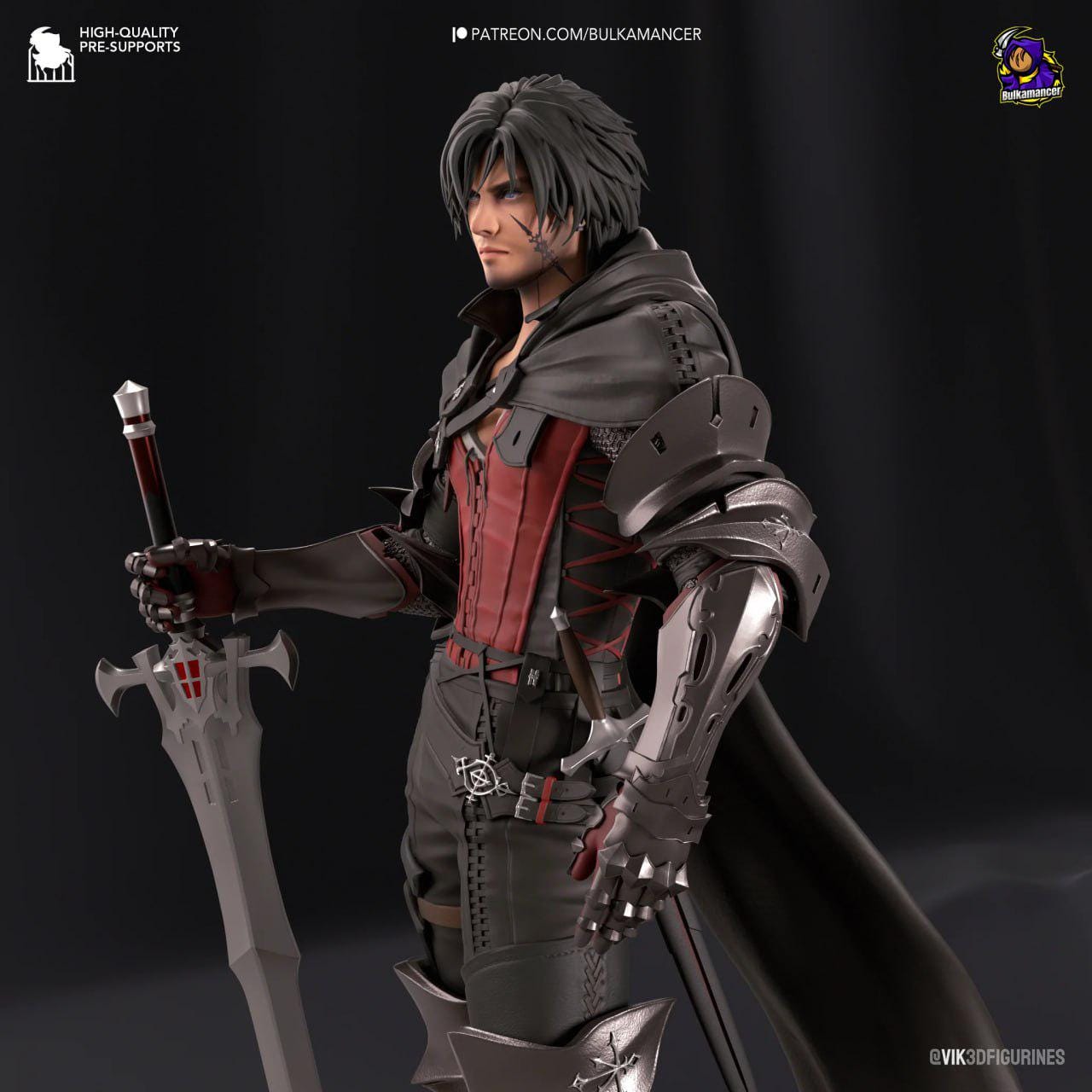 Clive Rosfield final Fantasy XVI 8K 3D Figure Unpainted Model by ...