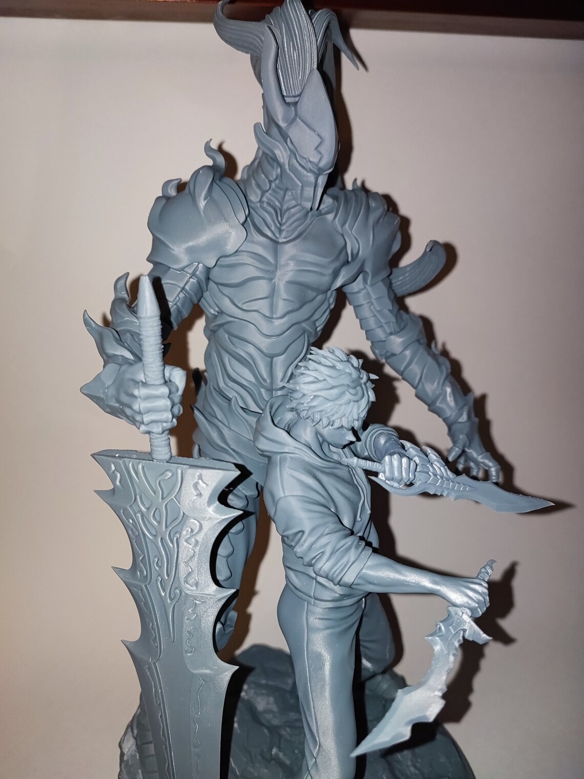 Solo Leveling Sung Jin Woo and Igris 8K 3D Figure-unpainted Model by Il ...