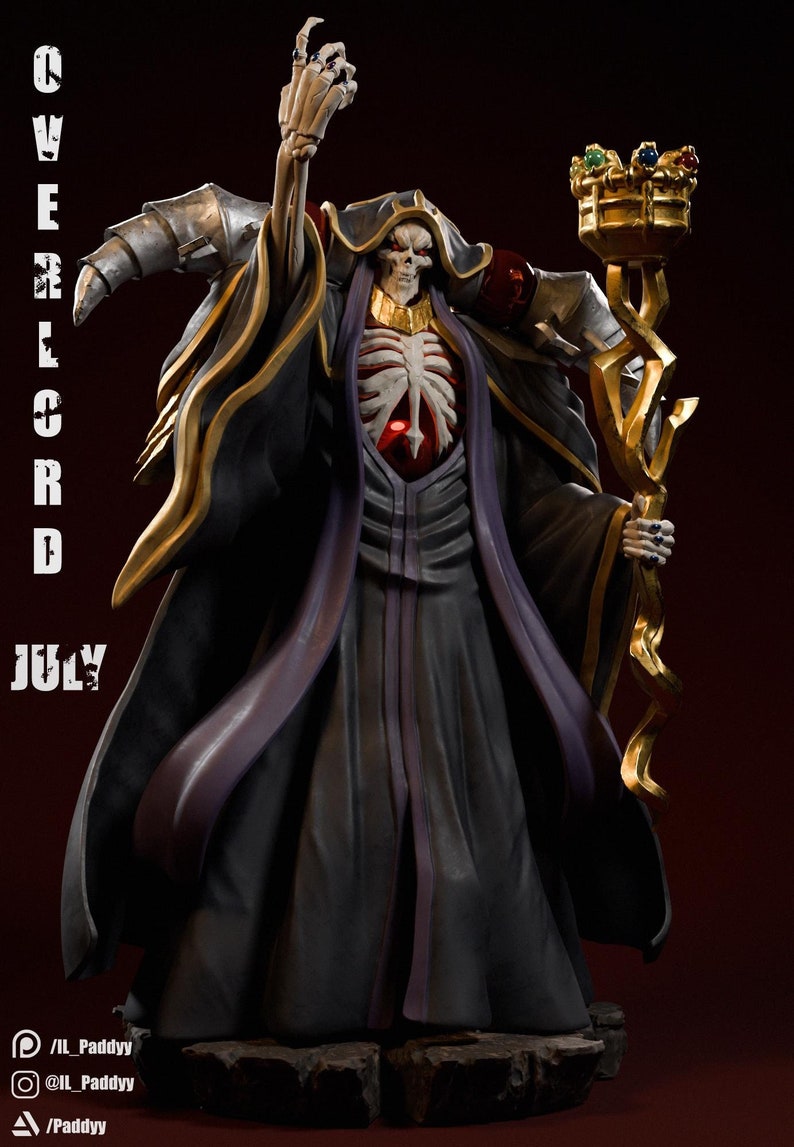 Overlord - Ainz Ooal Gown - 8K 3D Figure-unpainted Model by Il Paddyy ...