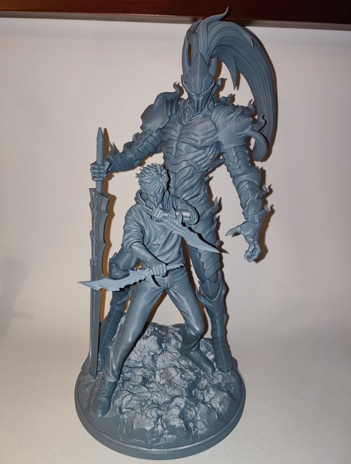 Solo Leveling Sung Jin Woo and Igris 8K 3D Figure-unpainted Model by Il ...