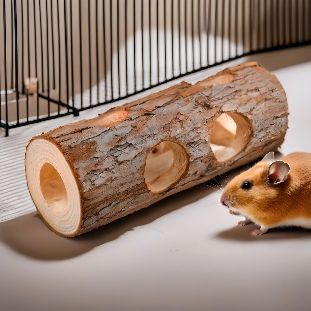 Natural Wood Branch Hamster Tunnel Wood Tunnel for Mice, Mouse or Small ...