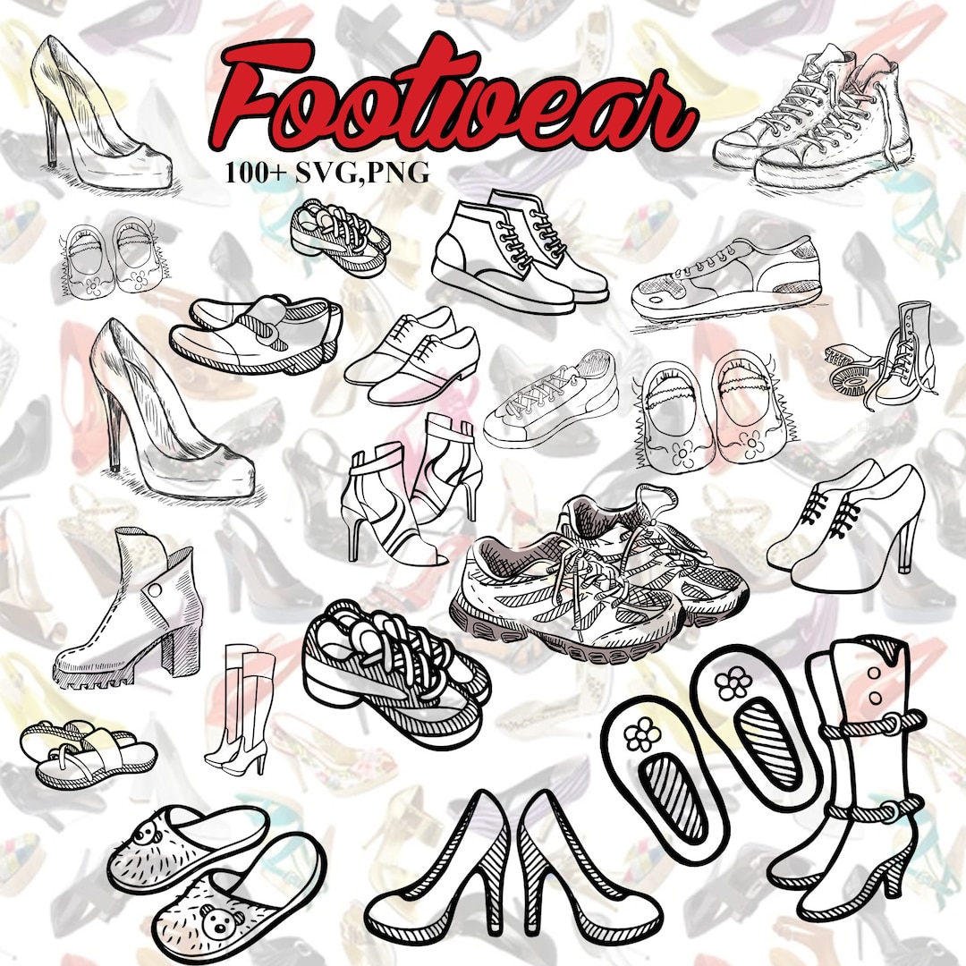 Footwear Digital Sticker SVGPNG File - Etsy