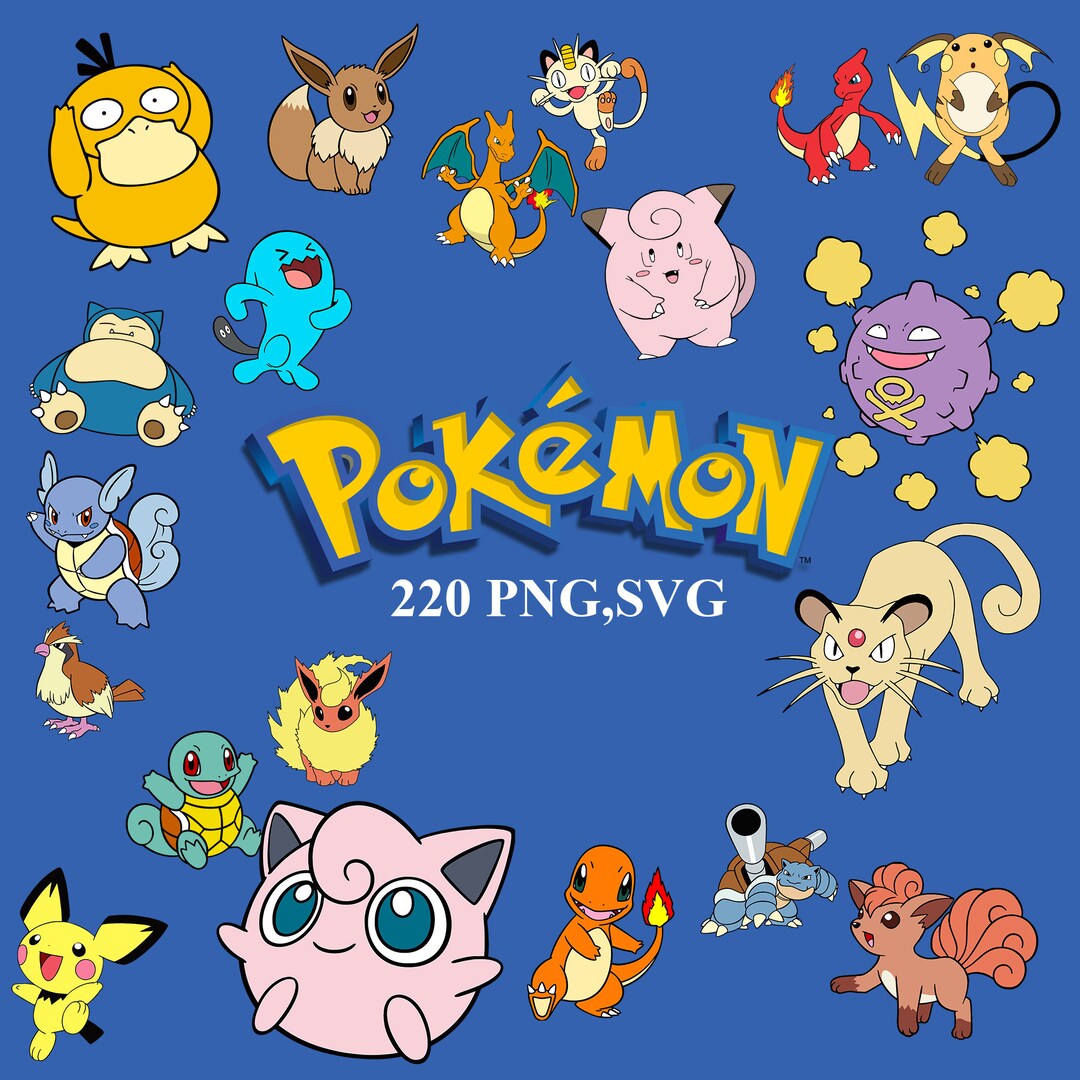 Pokemon Svg Bundle, Pokemon Svg, Pokemon Characters, Satoshi Svg ...