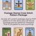 Postage Stamp Cross Stitch Pattern Package, Postage Stamp Cross-stitch ...