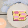 Downloadable PDF Cross-stitch Pattern of Minnesota Using 14-count ...