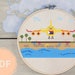 Airplane Cross-stitch Pattern - Cross Stitch Art for 14-count Fabric ...