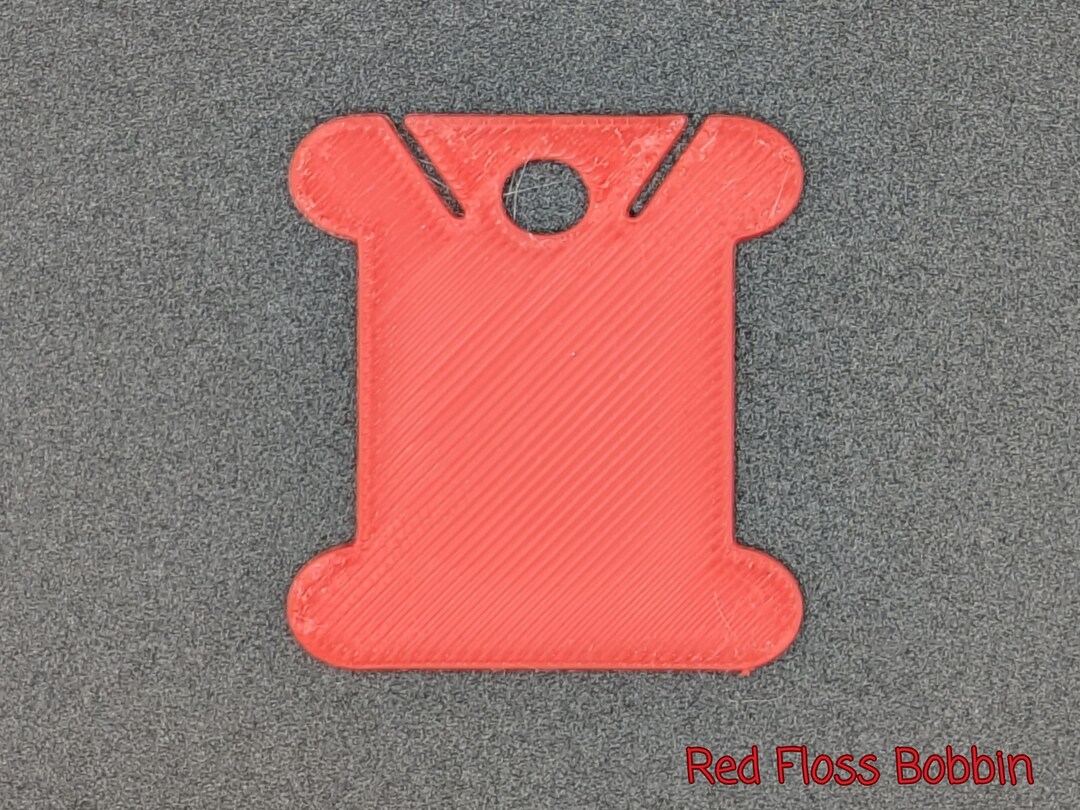 Personalized Floss Bobbins, 3D Printed Thread Organizer, Red Bobbin ...