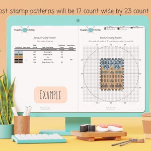Postage Stamp Cross Stitch Pattern Package, Postage Stamp Cross-stitch ...